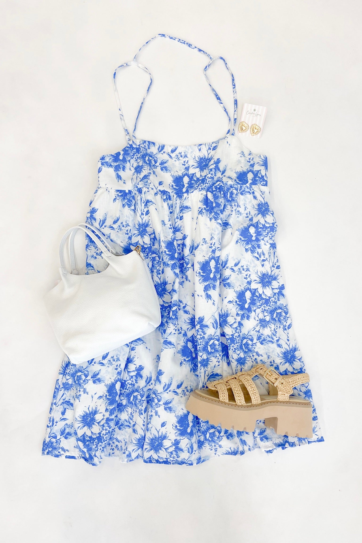 Emme Dress Blue White Floral